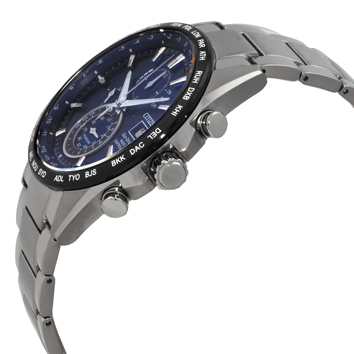Citizen Perpetual Alarm World Time Chronograph Blue Dial Men's Watch ...