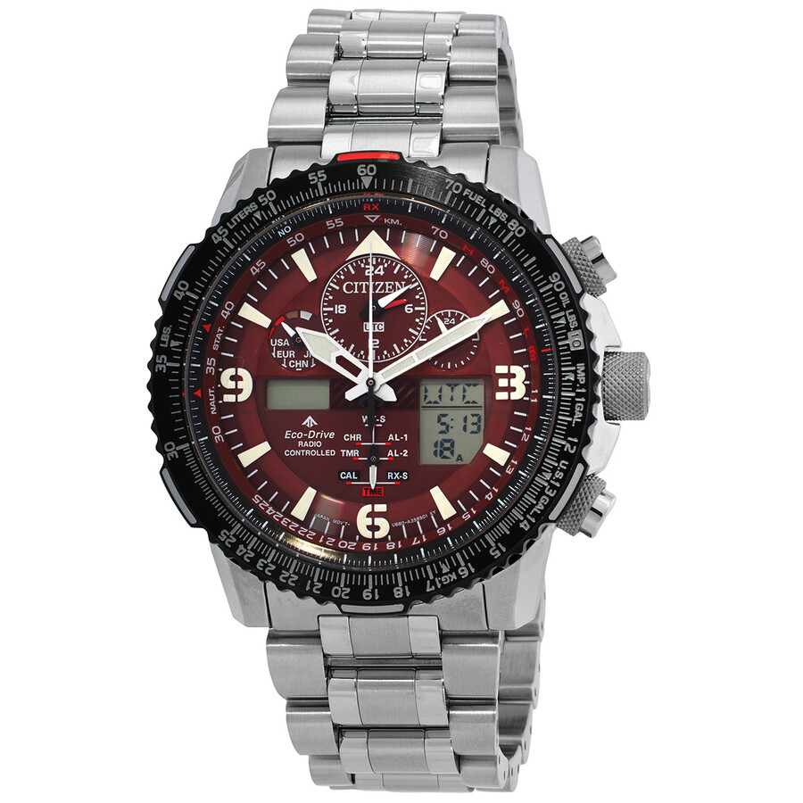 Citizen Promaster Perpetual Analog-Digital Red Dial Men's Watch JY8086 ...