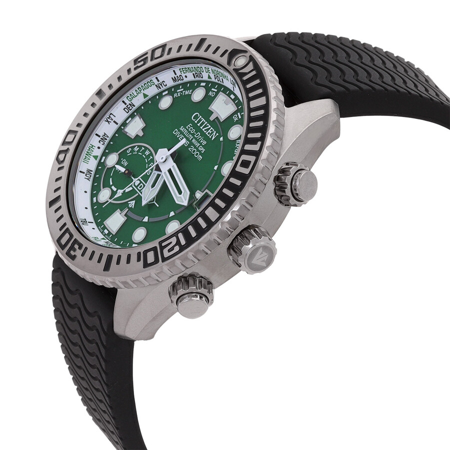 Citizen Promaster Satellite Wave GPS Diver Eco-Drive Green Dial Men's ...