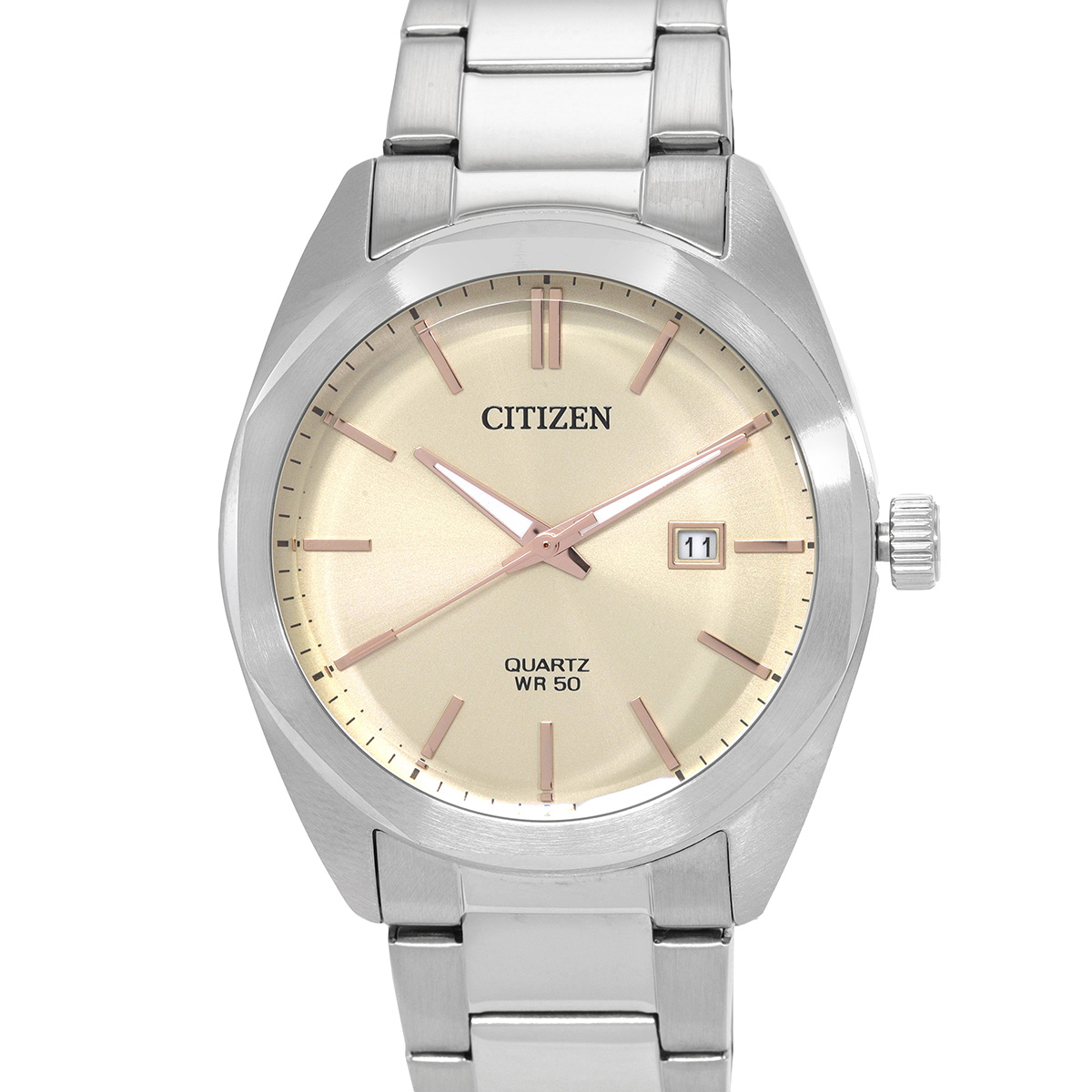 Citizen Quartz Ivory Dial Men's Watch BI5110-54B 4974374336903 ...