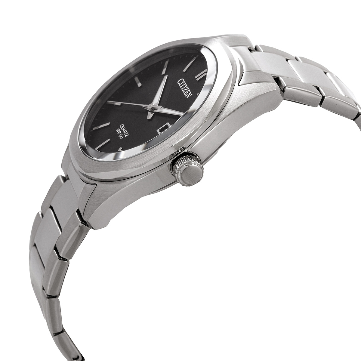 Citizen Quartz Stainless Steel Black Dial Men's Watch BI5110-54E ...