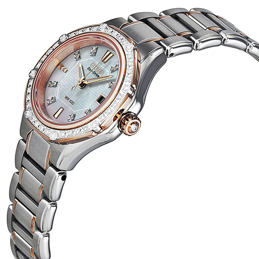 Citizen Signature Octavia Eco-Drive Diamond Mother of Pearl Dial Two ...