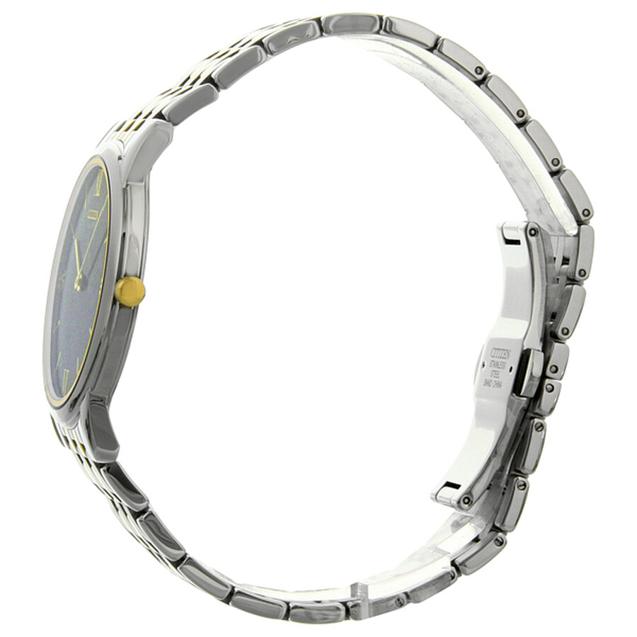 Citizen Stiletto Eco-Drive Black Dial Two-Tone Stainless Steel Men's ...