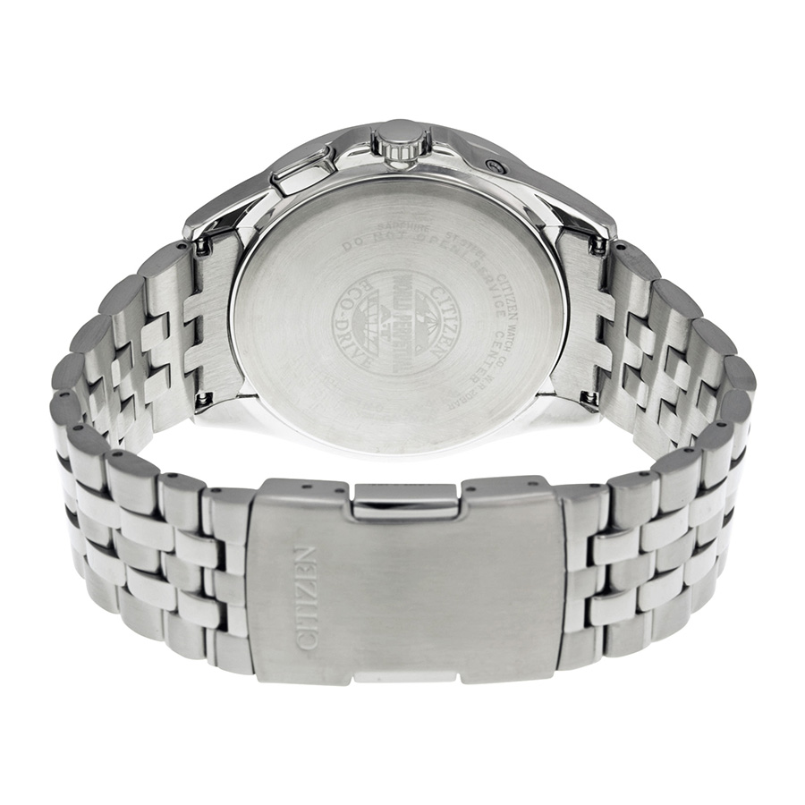 Citizen World Perpetual AT Eco-Drive Black Dial Stainless Steel Men's ...