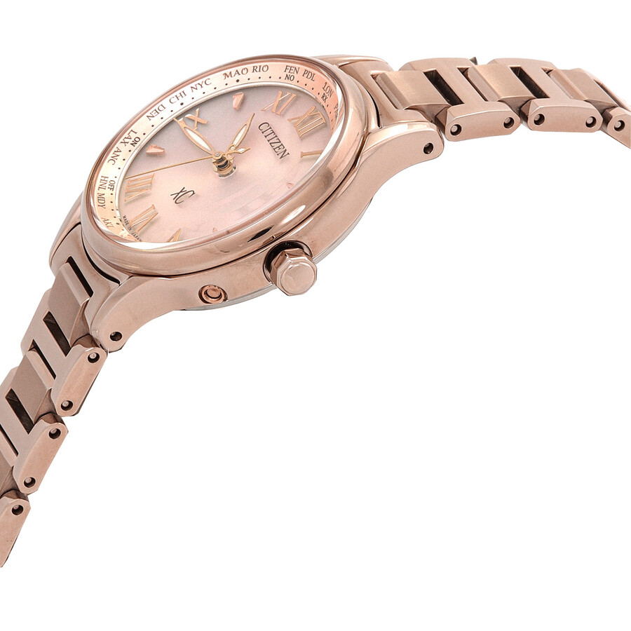 Citizen xC Super Titanium Perpetual Rose Gold Dial Ladies Watch EC1164-53Y 4974374289995 ...