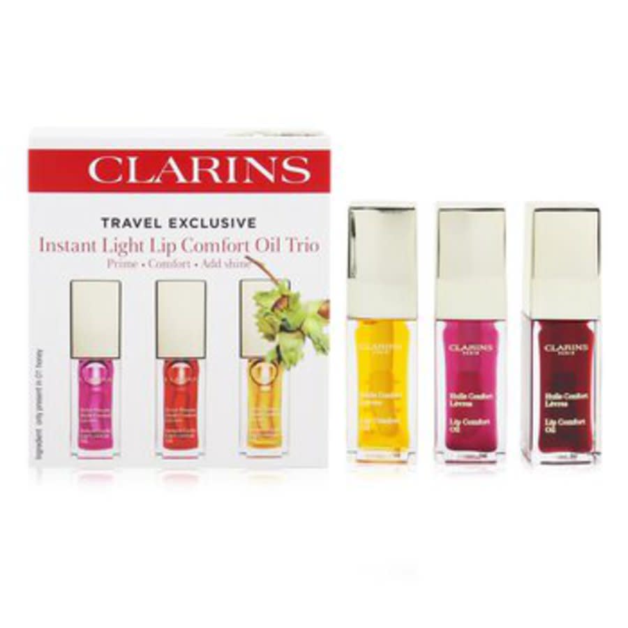 Clarins Ladies Instant Light Lip Comfort Oil Trio Set Oil Gift Set ...