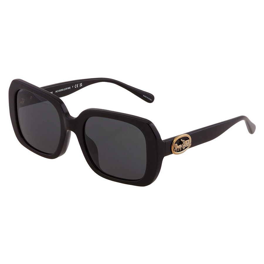 Coach Dark Grey Rectangular Ladies Sunglasses HC8329U 500287 53 ...