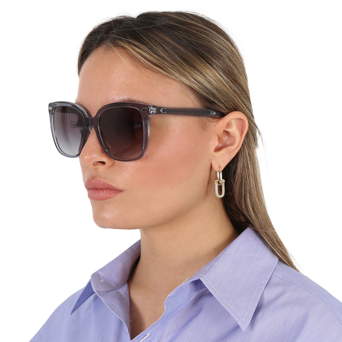 Coach Grey Gradient Square Ladies Sunglasses HC8381U 57808G 54 ...