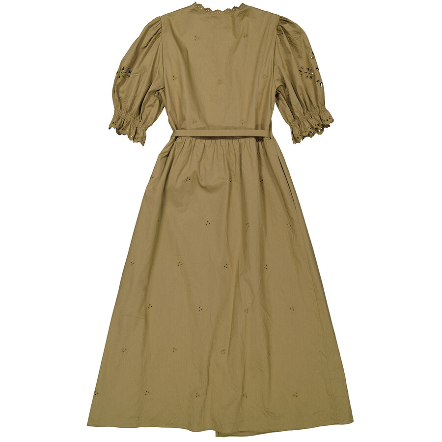 Coach Ladies Dark Olive Broderie Anglaise Wrap Dress, Size 4 CA678 DOL ...