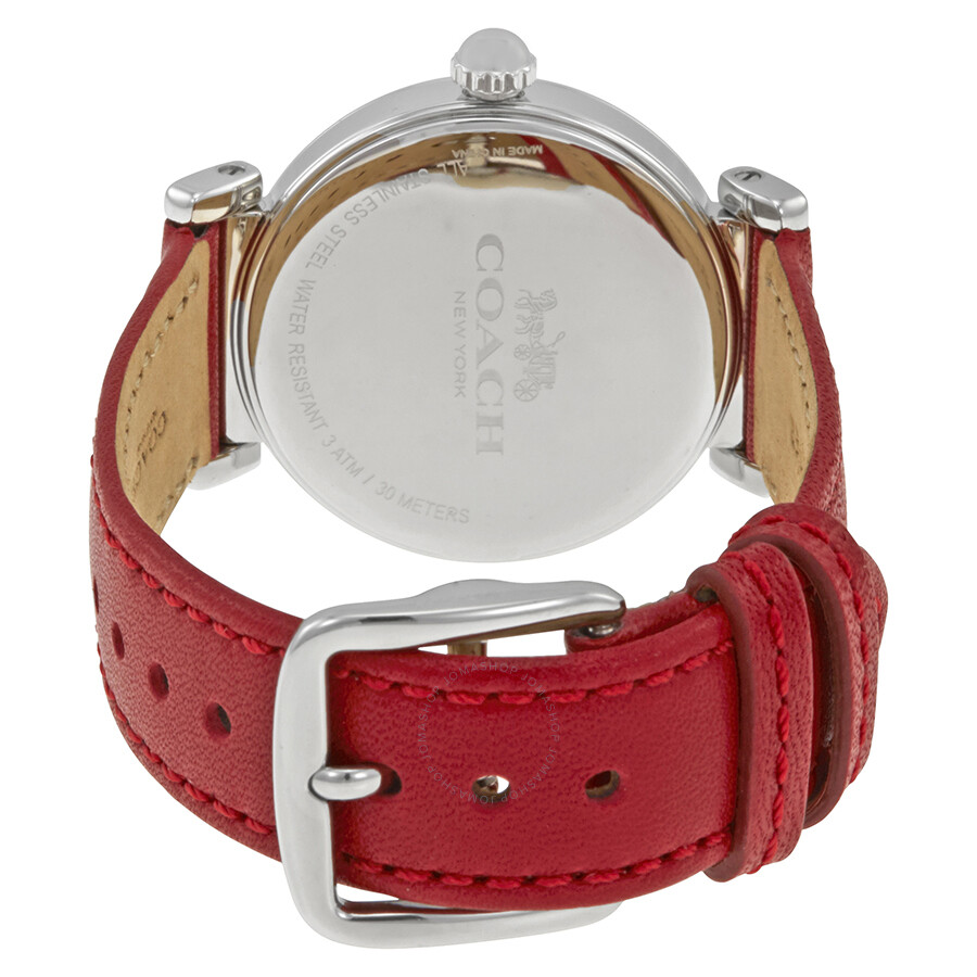 Coach Madison White Dial Red Leather Ladies Watch 14502861 885997236621 ...
