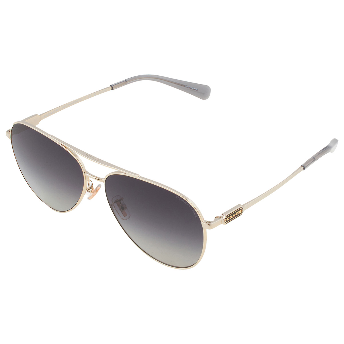 Coach Polarized Grey Gradient Pilot Ladies Sunglasses HC7140 9005T3 61 ...