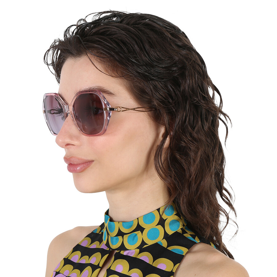Coach Purple Gradient Geometric Ladies Sunglasses HC8315 56418H 57 ...