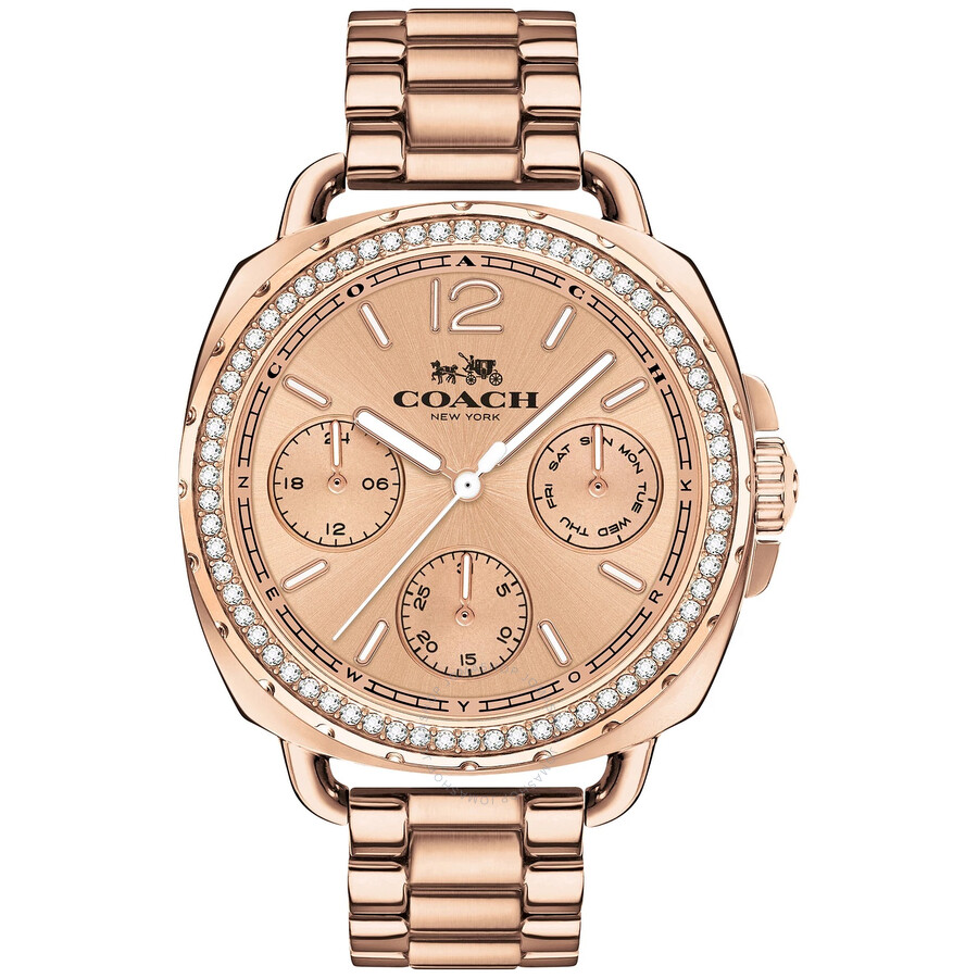 Coach Tatum Chronograph Quartz Crystal Rose Dial Ladies Watch 14502571 ...