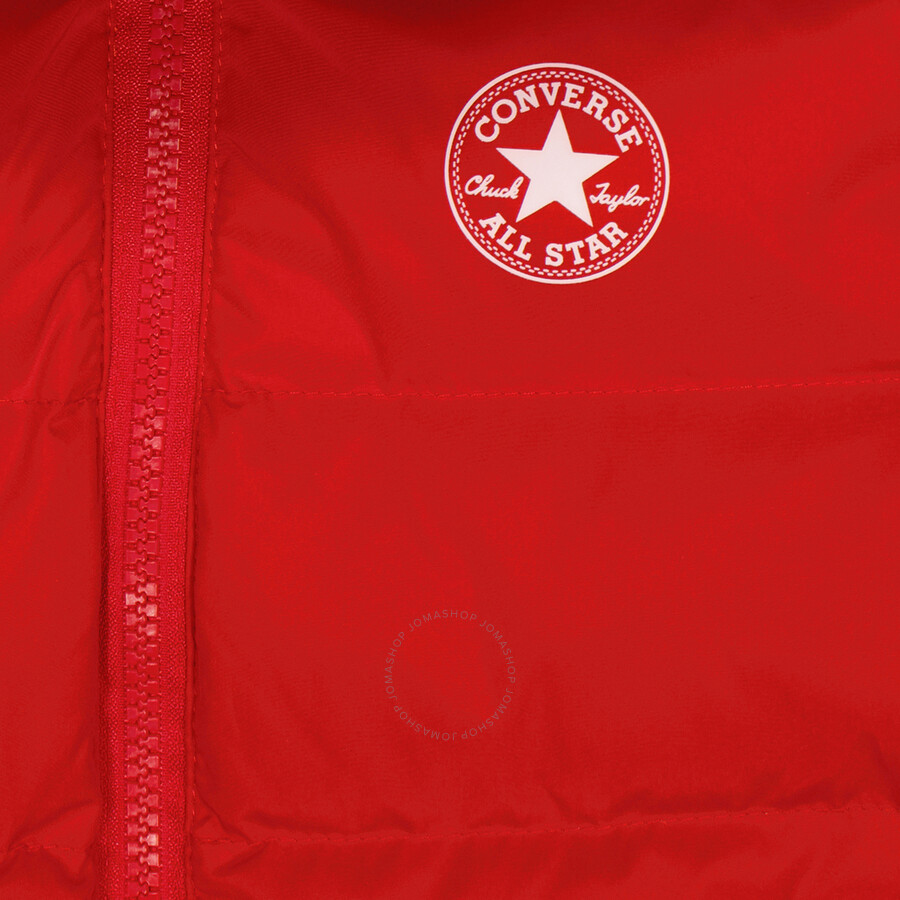 Converse Boys University Red All Star Panel Down Puffer Jacket, Size 4Y ...