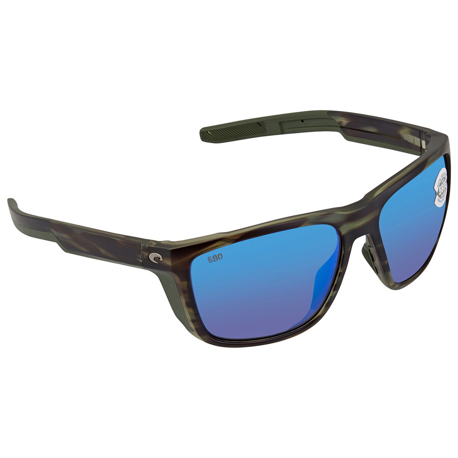 Costa Del Mar FERG Blue Mirror Polarized Glass Men's Sunglasses FRG 253 ...