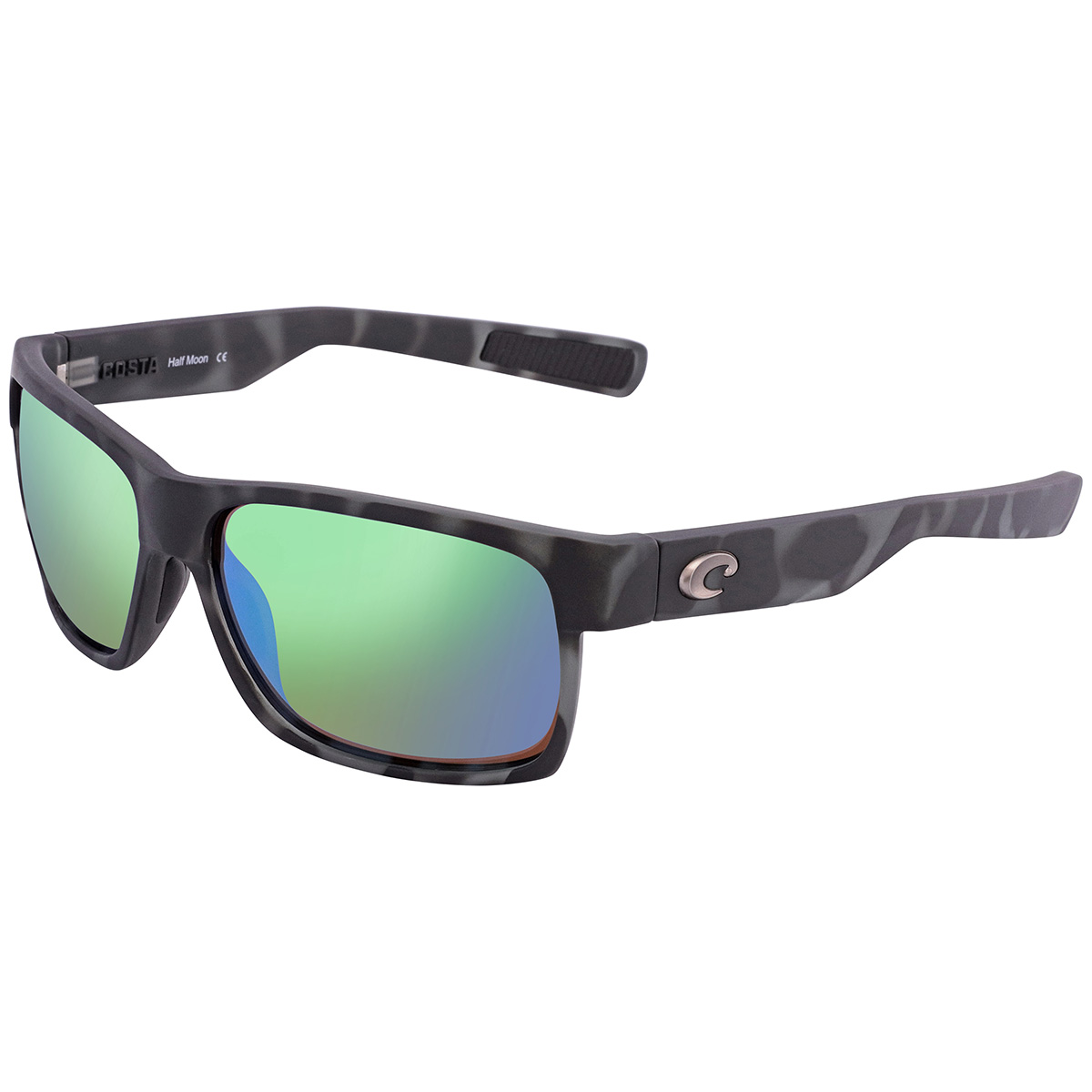 Costa Del Mar Half Moon Green Mirror Polarized Glass Men's Sunglasses ...