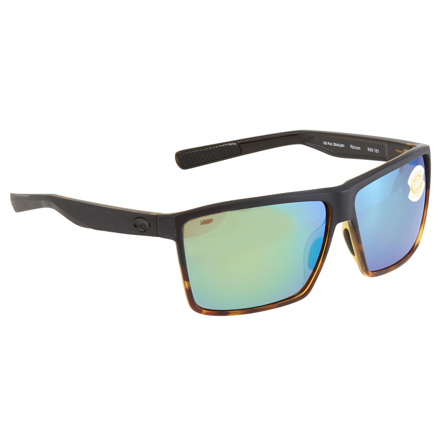Costa Del Mar Rincon Polarized Green Mirror 580P Square Sunglasses RIN ...