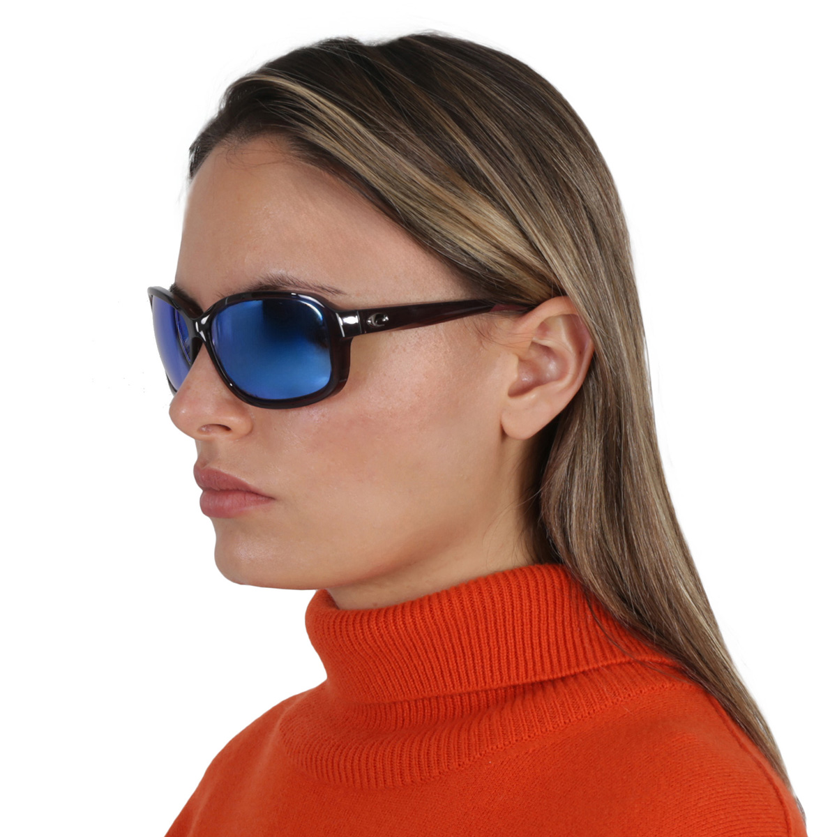 Costa Del Mar Seadrift Blue Mirror Polarized Glass Rectangular Ladies ...