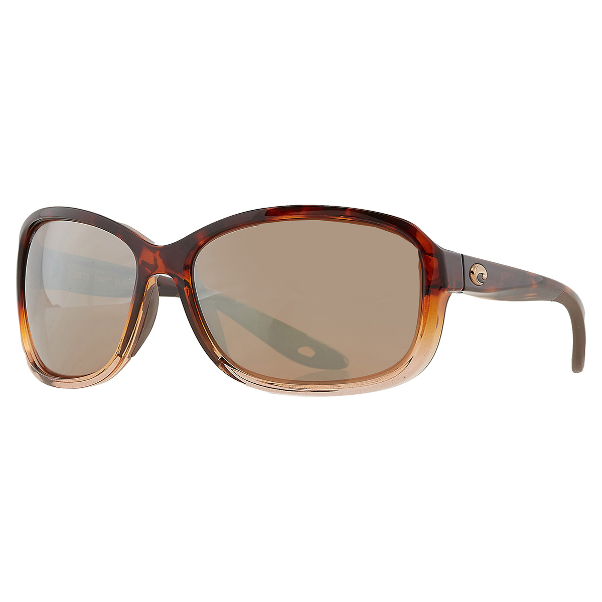 Costa Del Mar SEADRIFT Copper SIlver Mirror Polarized Glass Rectangular ...