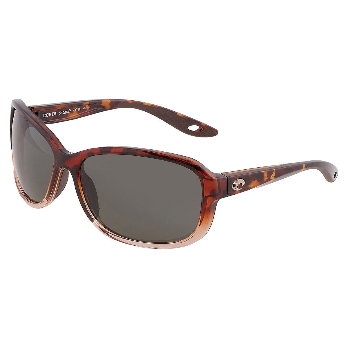 Costa Del Mar SEADRIFT Grey Polarized Glass Rectangular Ladies ...