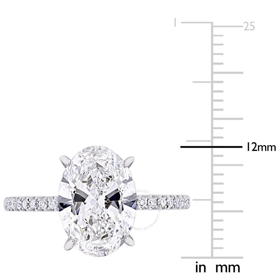 Created Forever 3 1/6ct TDW Oval Lab-Created Diamonds and Tsavorite ...