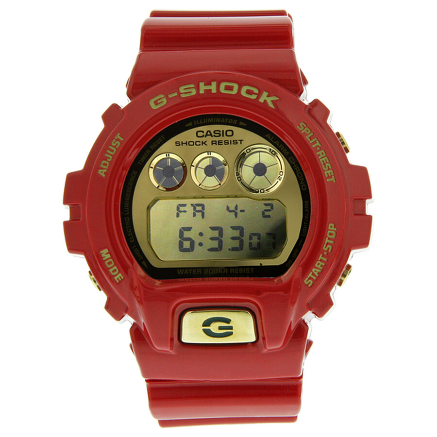 Casio 30th Anniversary Red Resin Gold IP Digital Dial Watch GW6930A-4CR ...