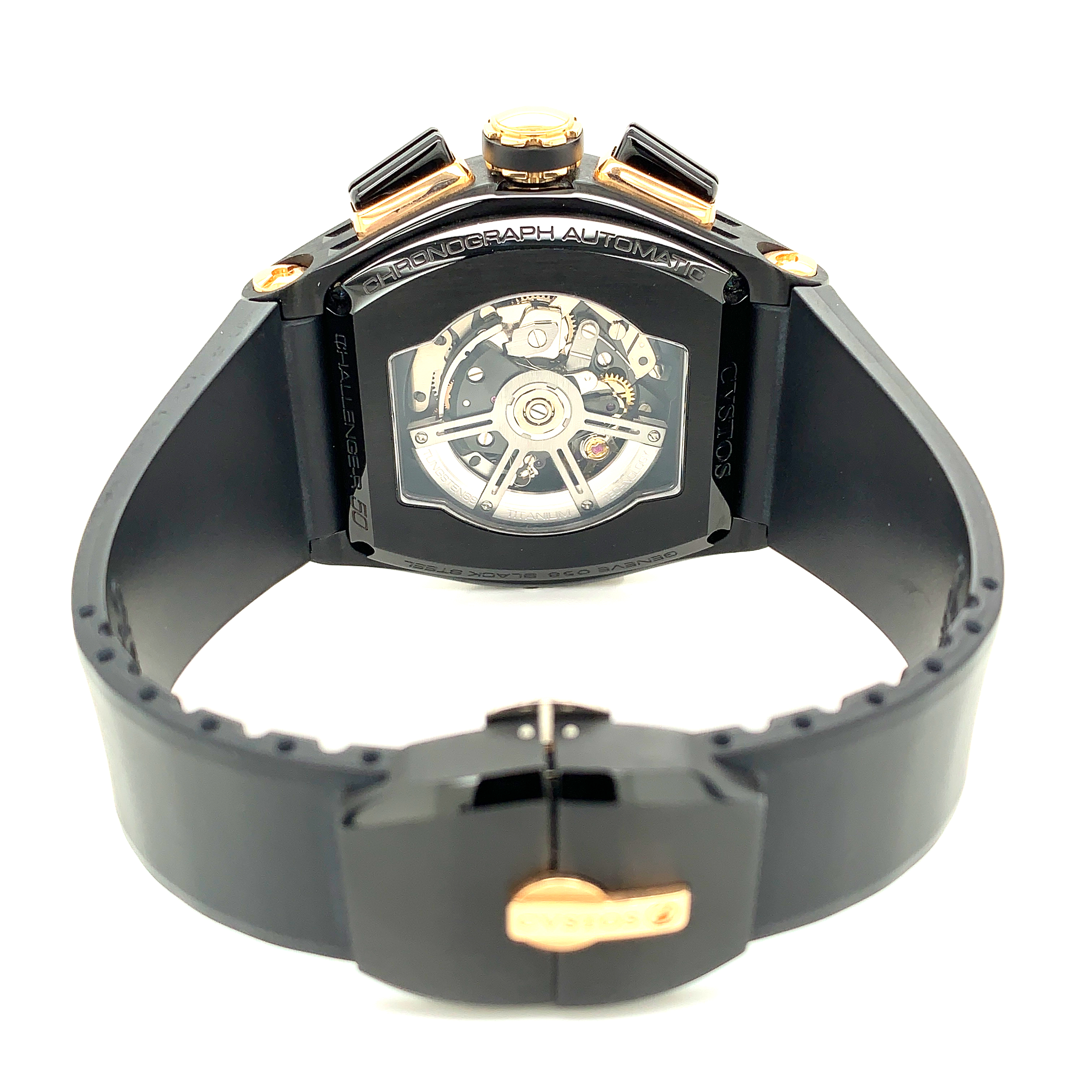 Cvstos ChallengeR 50 Chronograph Automatic Black Smoke Dial Men's Watch ...