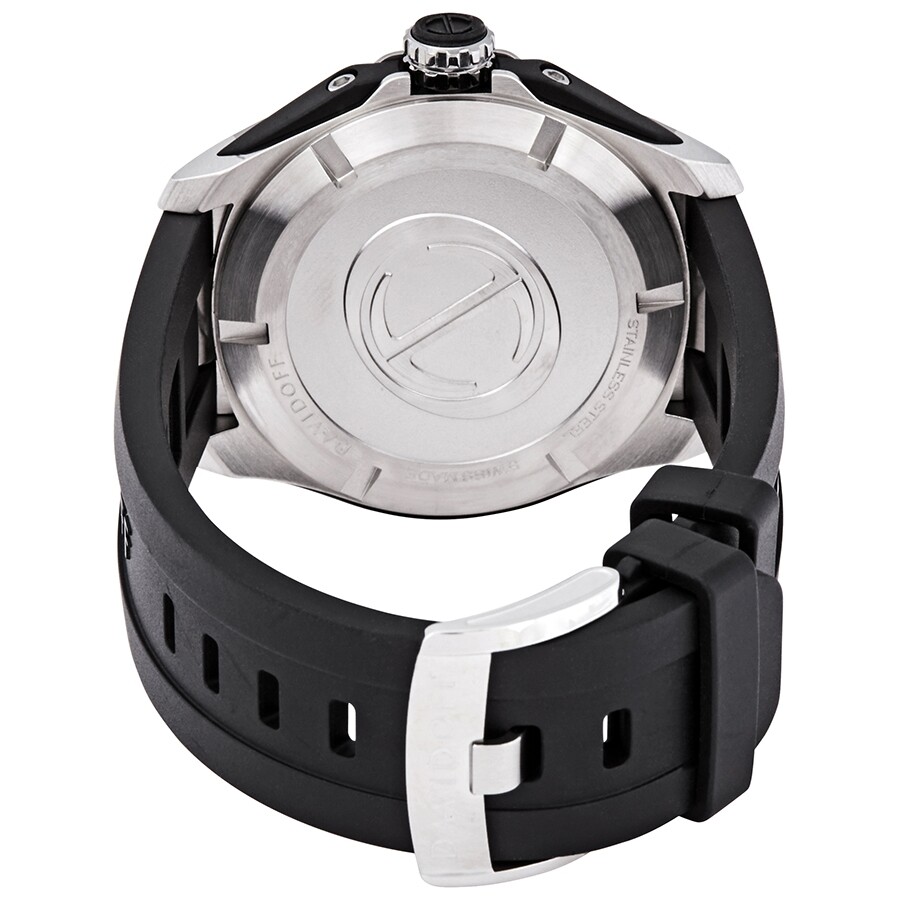 Davidoff Velocity Diver Automatic Silver Dial Black Rubber Men's Watch ...