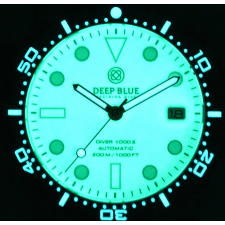 Deep Blue Diver 1000 Automatic Blue Dial Men's Watch DVR402BLUEFULLLUME ...