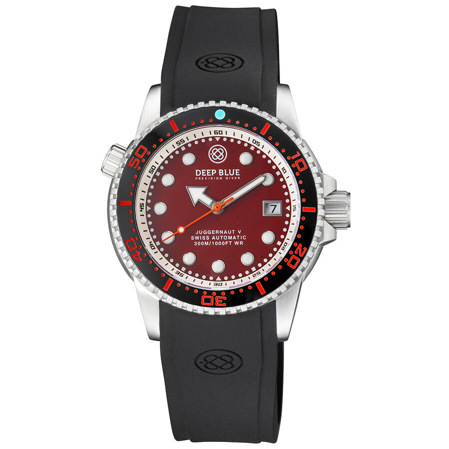 Deep Blue Juggernaut 5 Automatic Red Dial Men's Watch ...