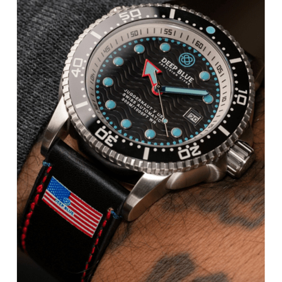 Deep Blue Juggernaut V USA Automatic Black Dial Men's Watch ...