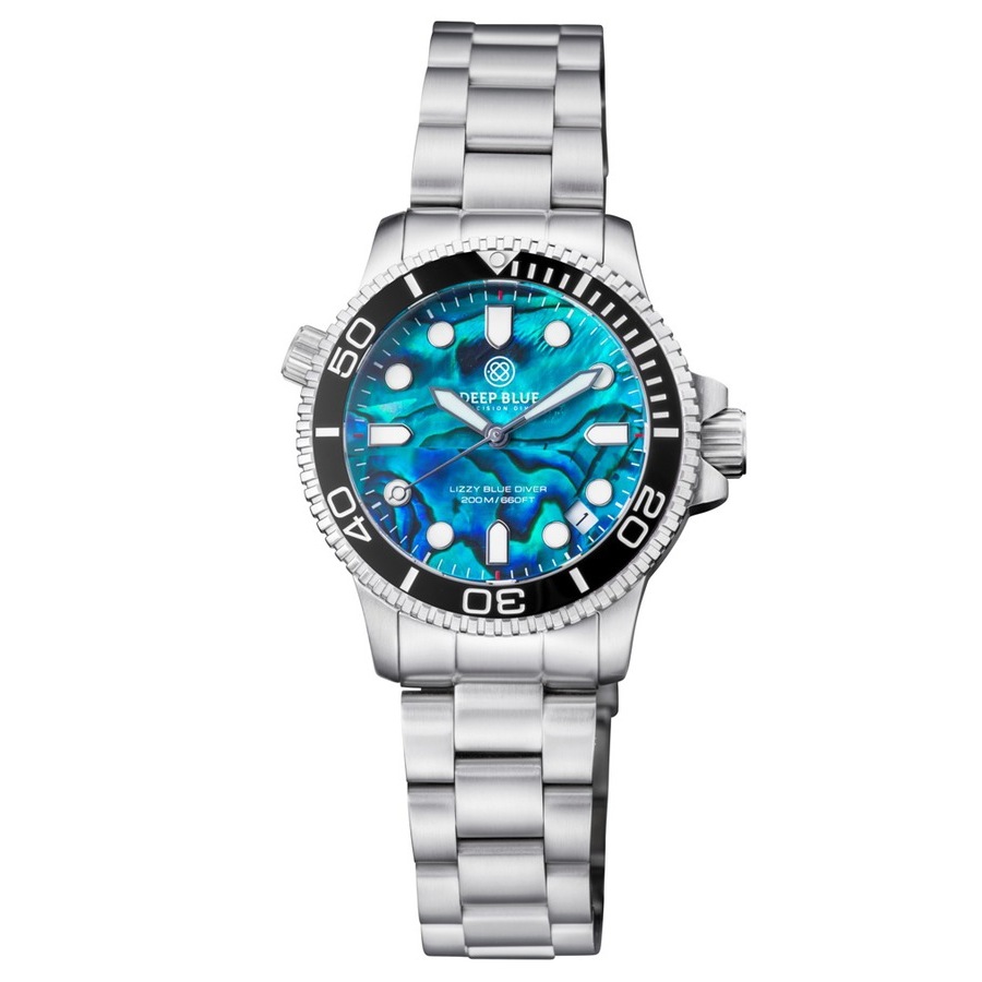 Deep Blue Lizzy Blue Quartz Ladies Watch LIZBBLACKBEZBLUEABALON ...