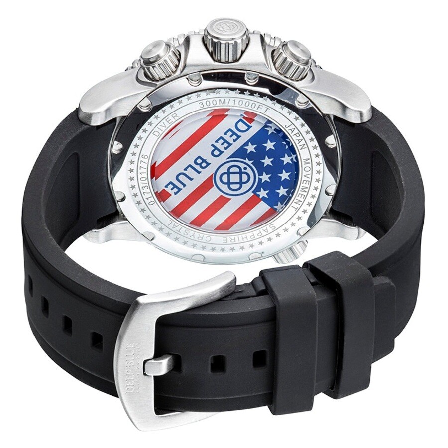 Deep Blue Master 1000 Chronograph Quartz Blue Dial Men's Watch ...