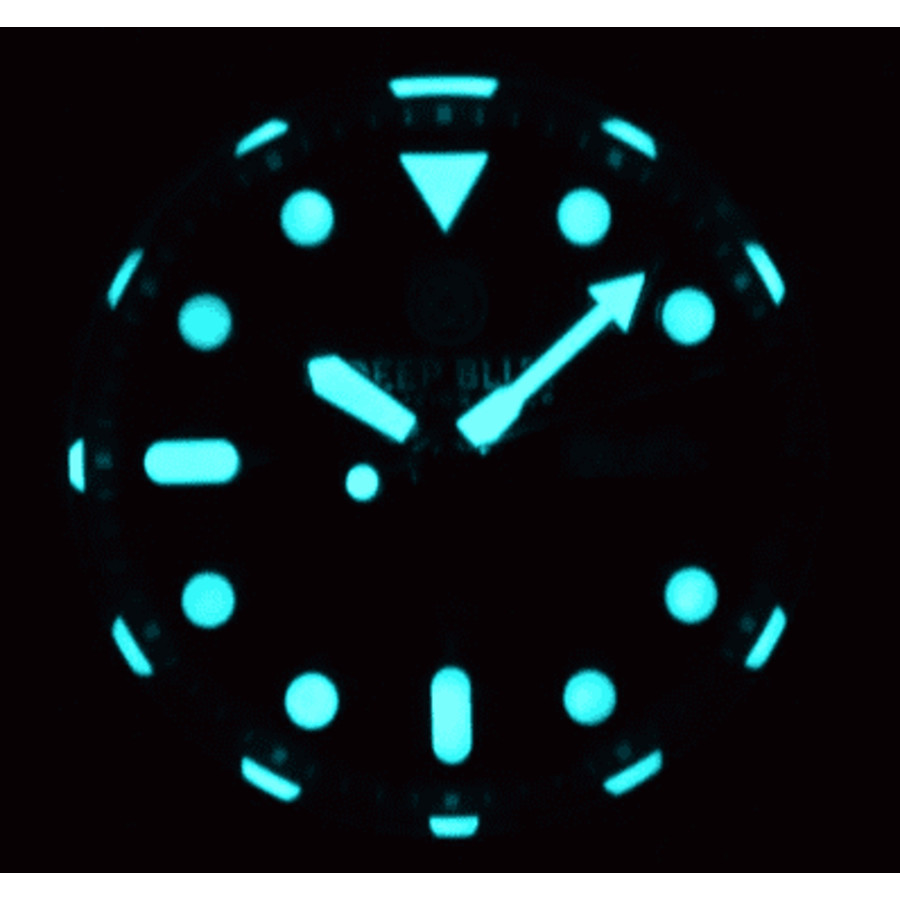 Deep Blue Military Diver Automatic Red Dial Men's Watch MILDIVERREDSTRP ...
