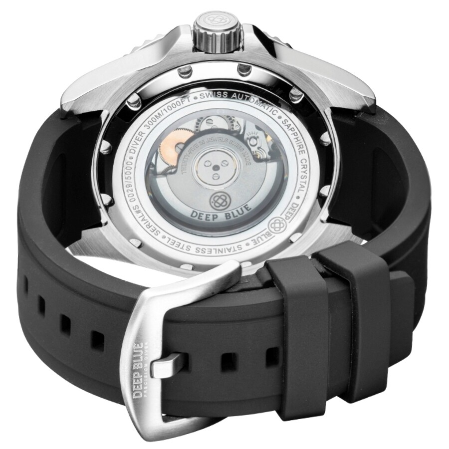 Deep Blue Ocean Diver 500 Automatic Black Dial Men's Watch ...