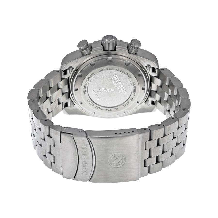 Deep Blue Sea Ram Chronograph White Dial Stainless Steel Men's Watch ...