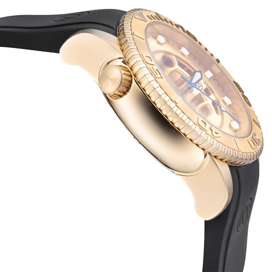 Deep Blue Skeleton Diver Automatic Gold Dial Men's Watch 40MMSKELG ...