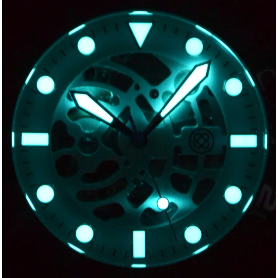 Deep Blue Skeleton Diver Automatic Gold Dial Men's Watch 44MMSKELH ...