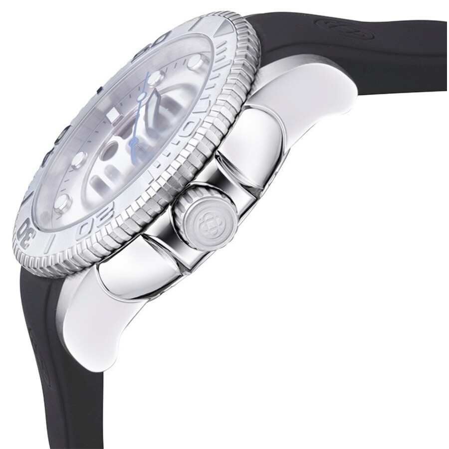 Deep Blue Skeleton Diver Automatic Silver Dial Men's Watch 40MMSKELB ...