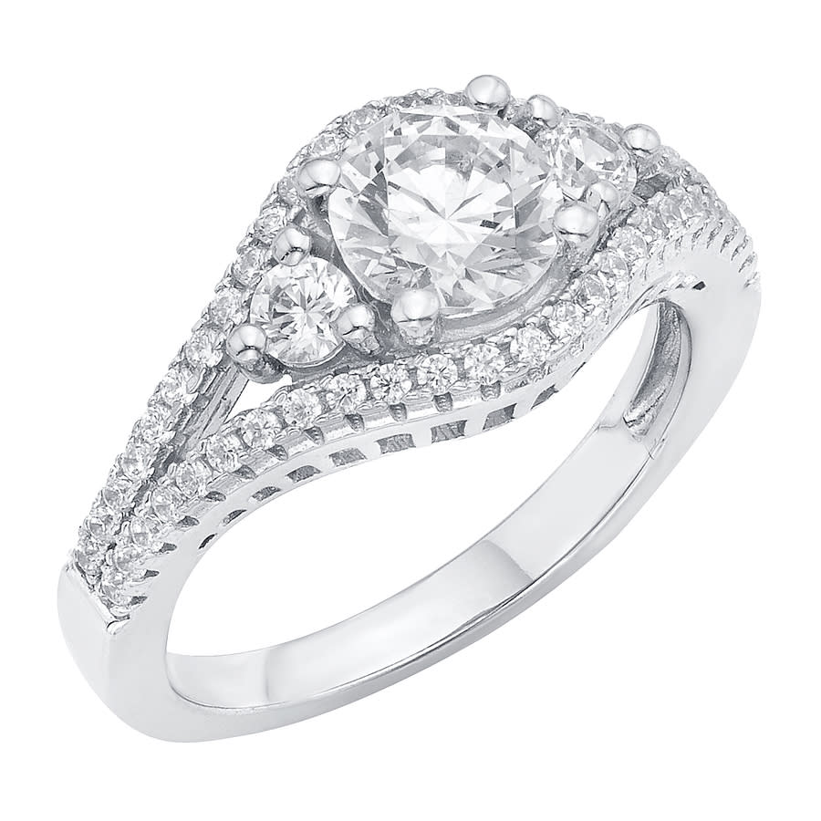 Diamondmuse 2.70 Carat T.G.W. Swarovski Crystal and Cubic Zirconia ...