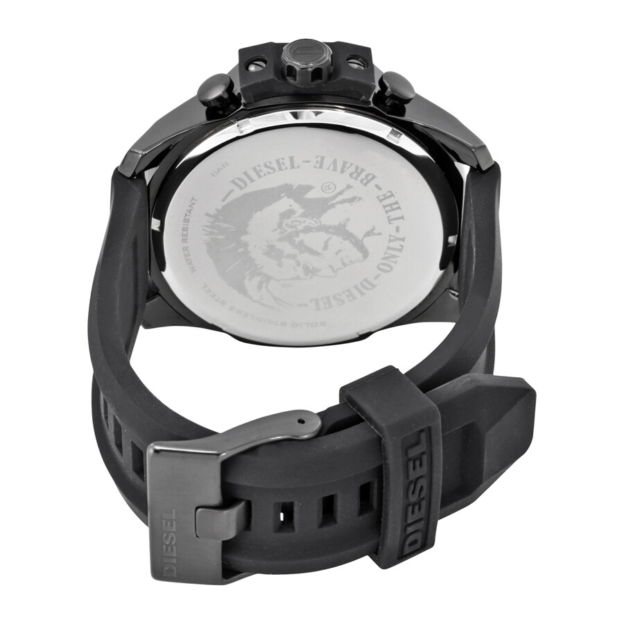 Diesel Chief Chronograph Black Dial Black Silicone Men's Watch DZ4378 ...