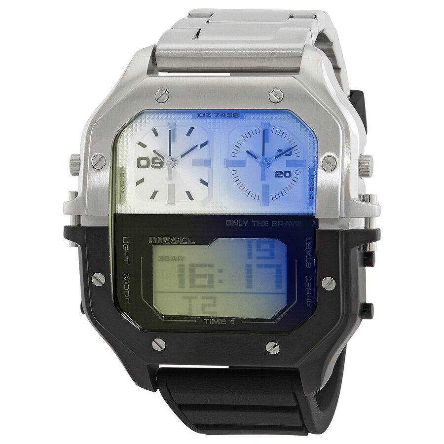 Diesel Clasher Quartz Digital Men's Watch DZ7458 - Watches, Clasher ...