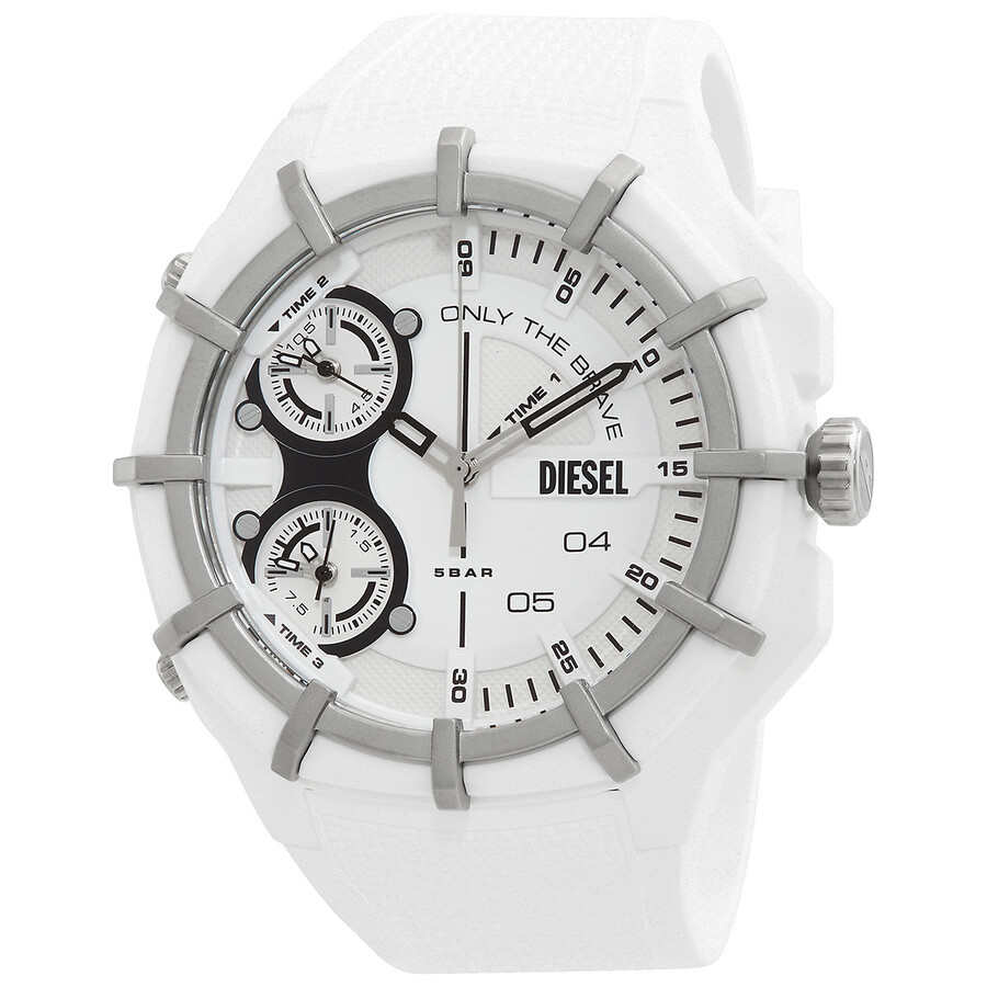 Diesel Framed Quartz White Dial Men's Watch DZ1988 4064092127850 ...