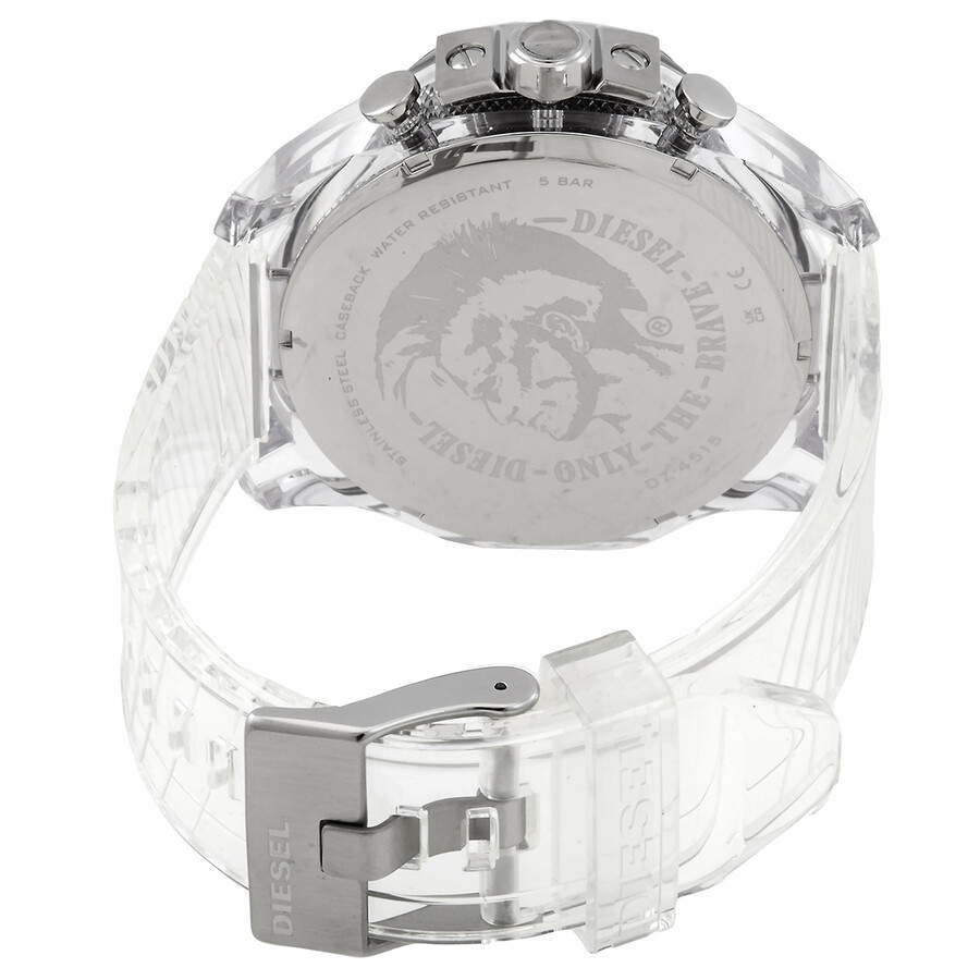 Diesel Mega Chief Chronograph Quartz White Dial Men's Watch DZ4515 ...