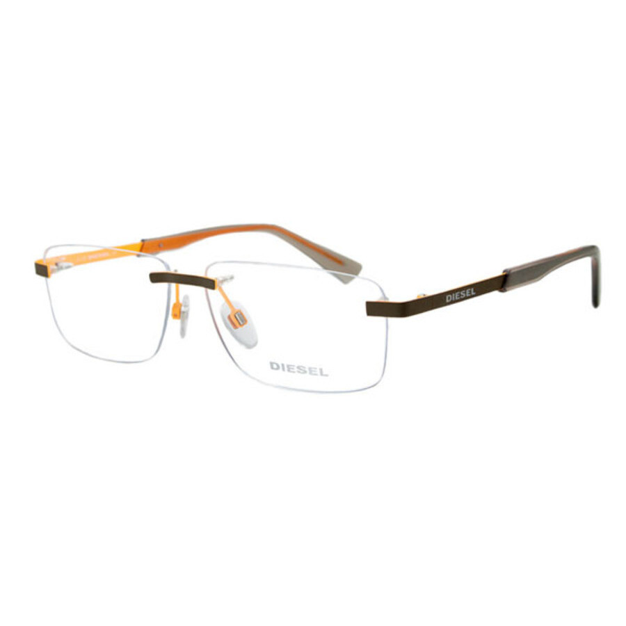 Diesel Men's Brown Square Eyeglass Frames DL535204956 889214093844 ...