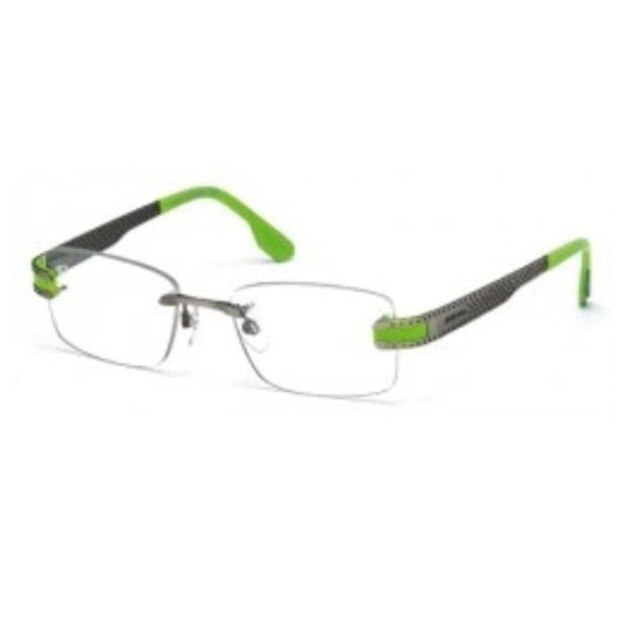 Diesel Men's Silver Tone Square Eyeglass Frames DL504301753 ...