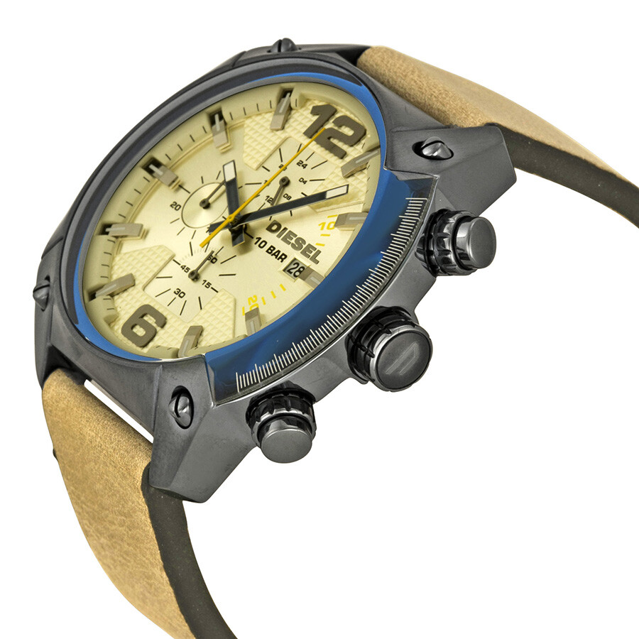 Diesel Overflow Chronograph Taupe Dial Men's Watch DZ4356 698615105878 ...