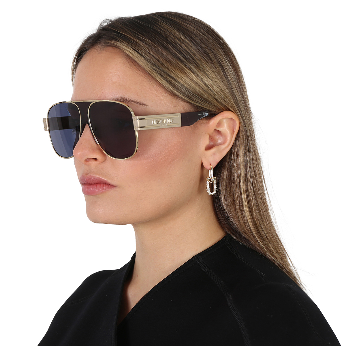 Dior Blue Pilot Ladies Sunglasses DIORDIGNATURE A3U CD40071U 10V 61 ...