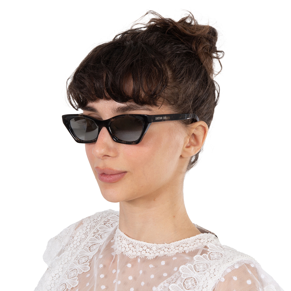 Dior Grey Cat Eye Ladies Sunglasses DIORMIDNIGHT B1I CD40091I 55C 53 ...