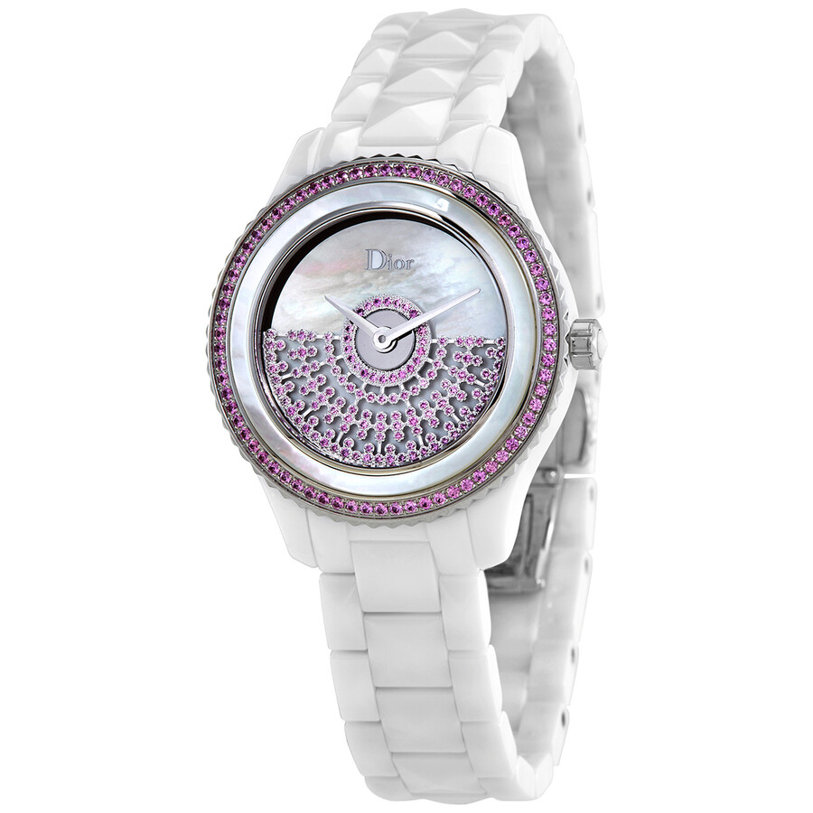 Dior VIII Automatic Mother of Pearl Pink Diamond Ladies Watch ...